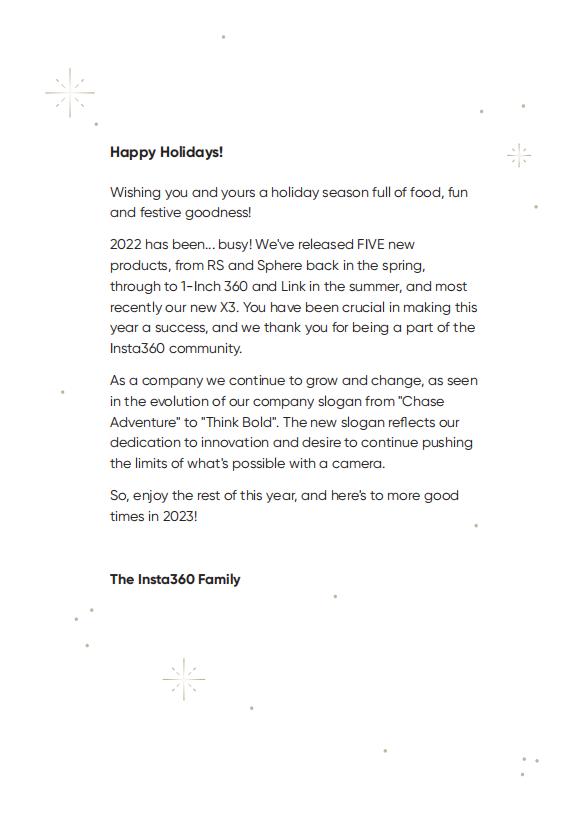 🎄Insta360 Gold Limited Time Christmas Coupon - Insta360 Community Forum