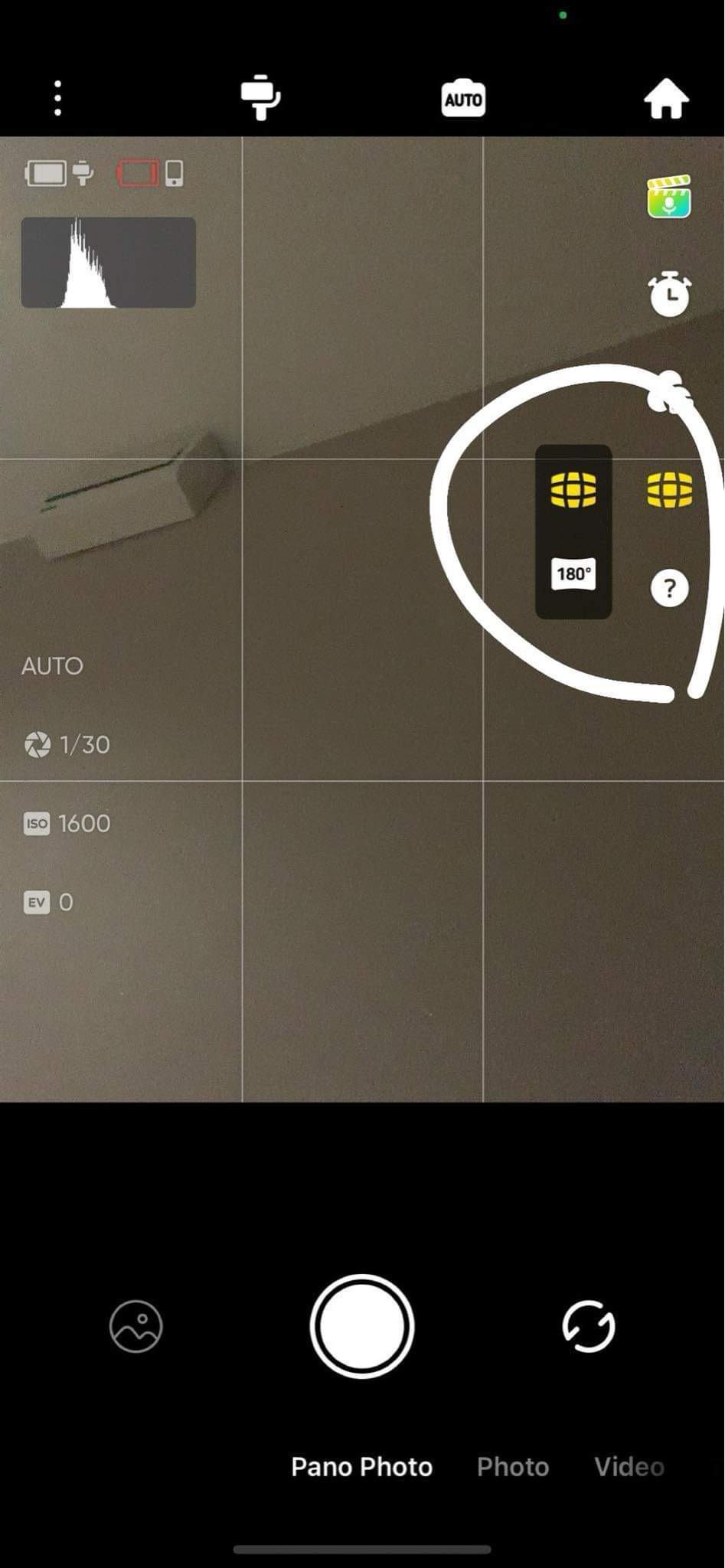 I can't take 360 degree photos from insta 360 flow in the insta 360 app ...